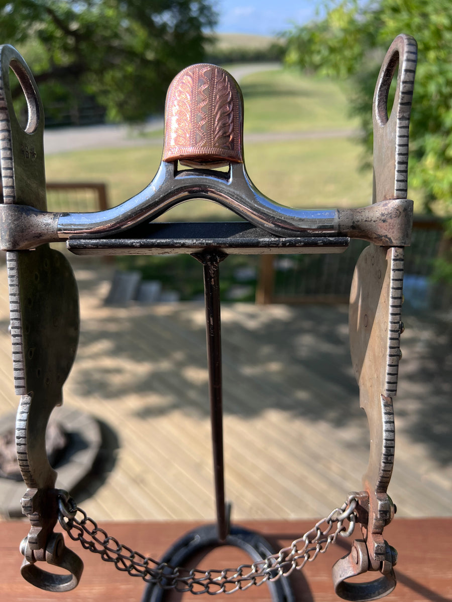 Santa Barbara Teardrop EG Cheek Bit w/San Joaquin Mouthpiece Marked RB ...