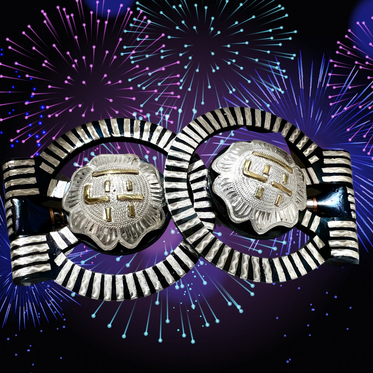 Classy Concho Custom Brand Snaffle w/Alberta Rose