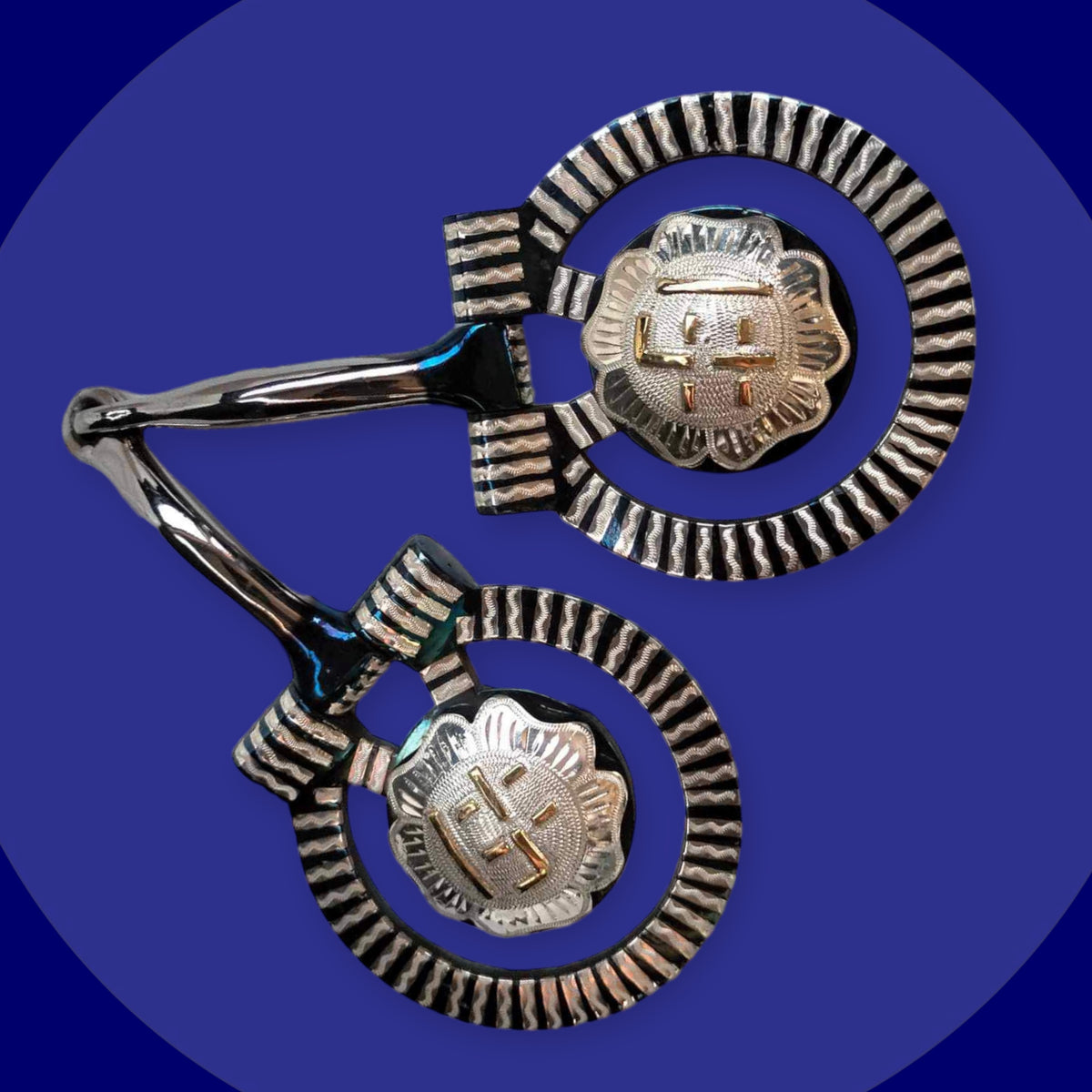 Classy Concho Custom Brand Snaffle w/Alberta Rose