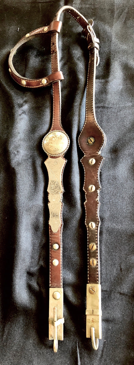 Vintage Headstall w/Silver Conchos and Bit Hangers – Classy Concho