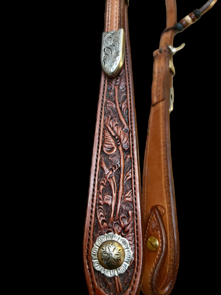 Custom Alex Pappas Two Ear Headstall w/Rawhide – Classy Concho
