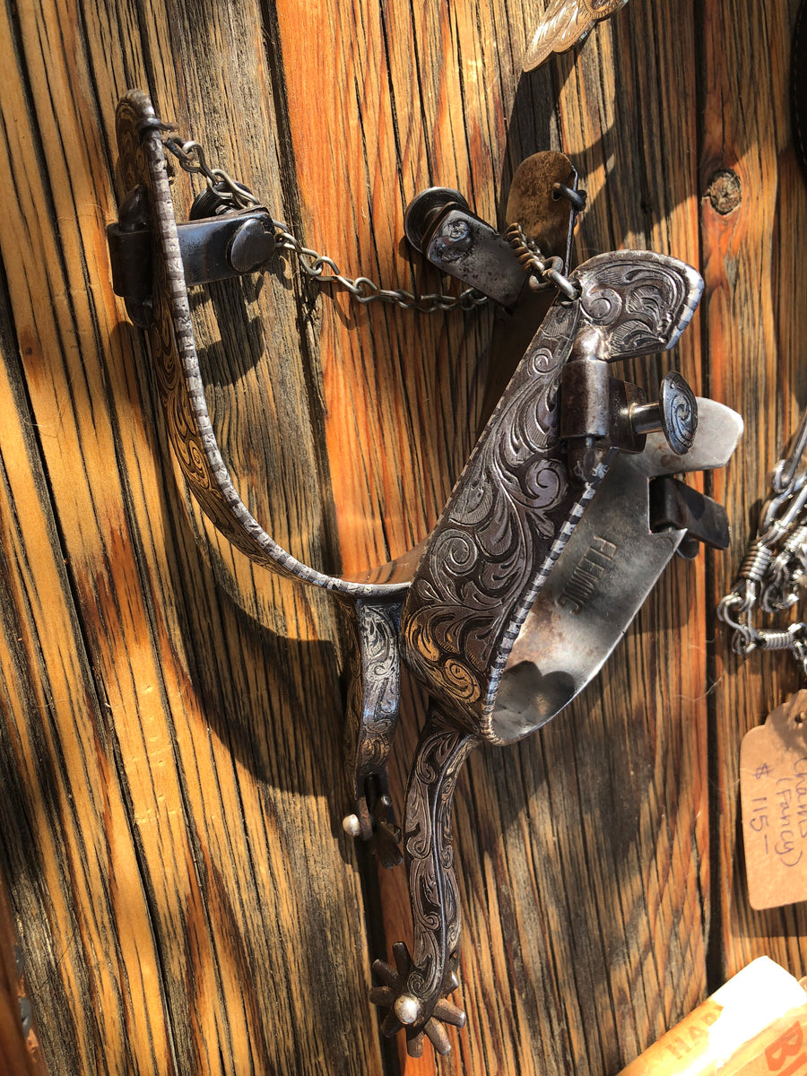 Ornate 1970's Fleming Collector Spurs – Classy Concho