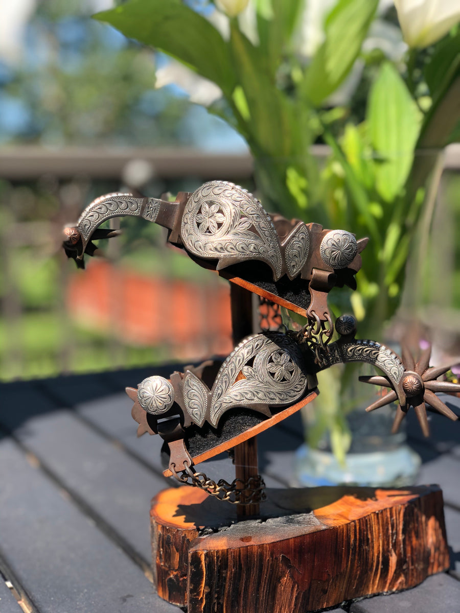 E Garcia Marked Jesus Tapia Pattern Spurs – Classy Concho