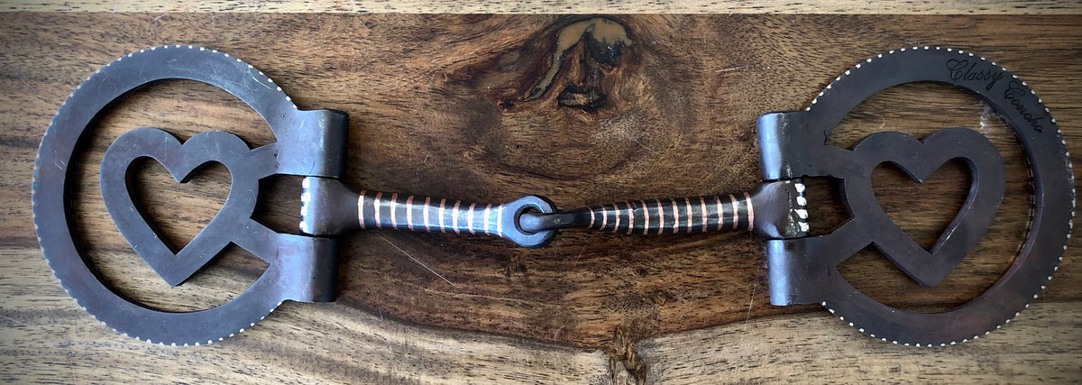 Classy Concho Heart Snaffle Bit