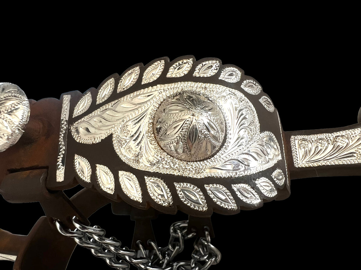 Classy Concho Flower Leaf Spurs