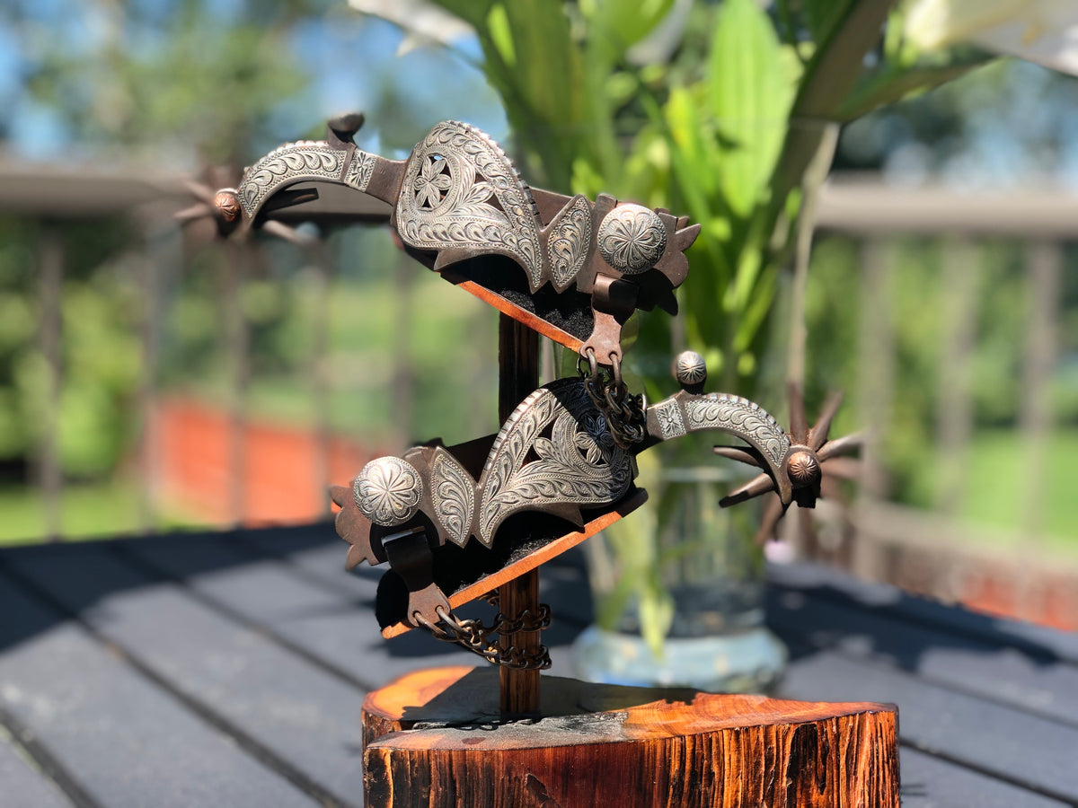 E Garcia Marked Jesus Tapia Pattern Spurs – Classy Concho